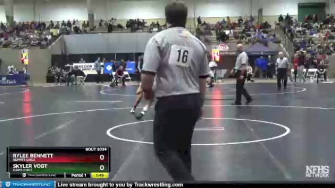 Girls 126 lbs Champ. Round 1 - Skyler Vogt, Gibbs Girls vs Rylee ...