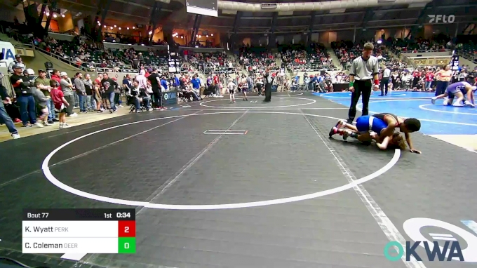 67 lbs Consi Of 8 #2 - Keyvon Wyatt, Perkins vs Corban Coleman, Deer ...