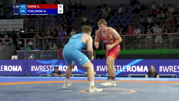 110kg kg 1/4 Final - Koy Hopke, United States vs Mateusz Pudlowski, Poland