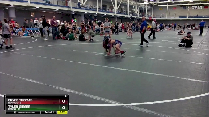 72 lbs Finals (2 Team) - Bryce Thomas, Rampage vs Tyler Gieger, M2TCNJ