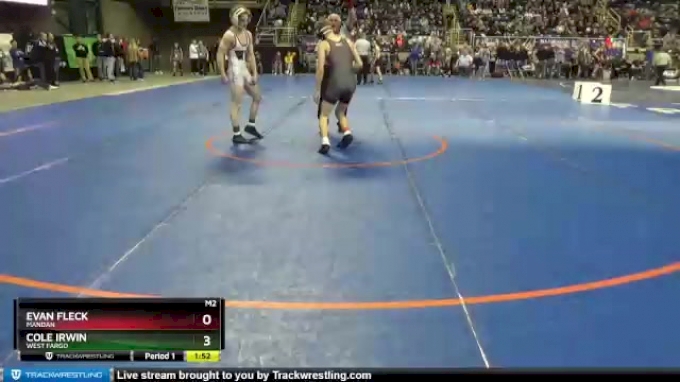 132 lbs Champ. Round 1 - Evan Fleck, Mandan vs Cole Irwin, West Fargo