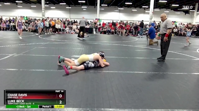 76 lbs Round 1 (8 Team) - Chase Davis, Ohio Gold vs Luke Beck, Terps ...