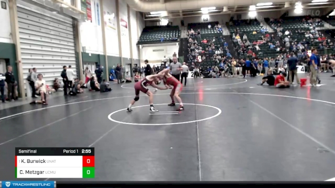 133 lbs Semifinal - Kyle Burwick, Unattached vs Collin Metzgar ...