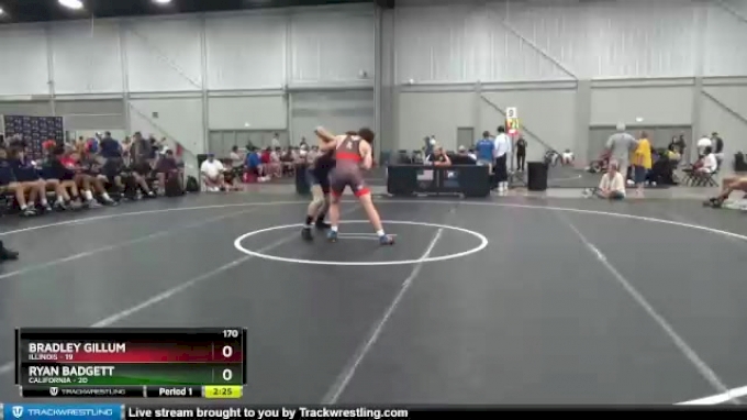 170 lbs Round 3 (8 Team) - Bradley Gillum, Illinois vs Ryan Badgett ...