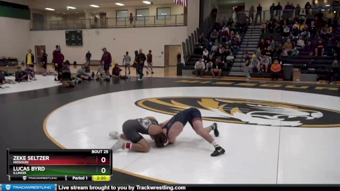 133 lbs Quarterfinal - Lucas Byrd, Illinois vs Zeke Seltzer, Missouri