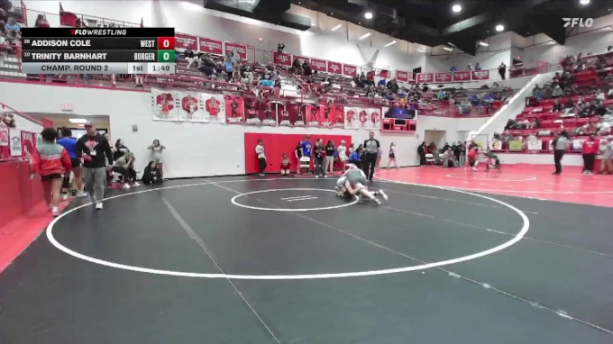 HS 140 lbs Champ. Round 2 - Addison Cole, WESTMOORE vs Trinity Barnhart ...