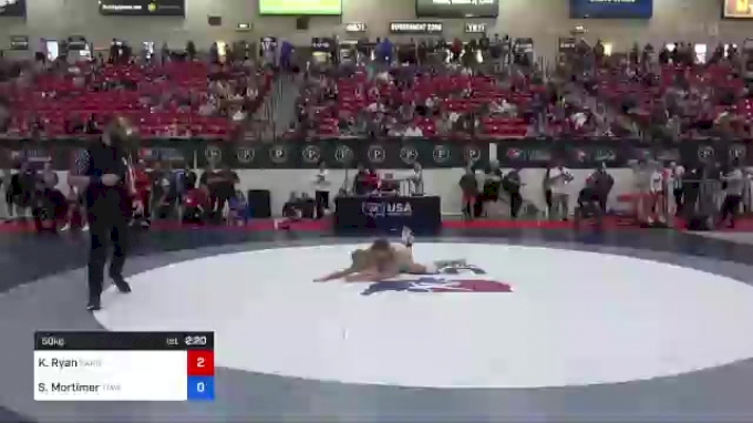 50 kg Cons Semis - Kendra Ryan, Cardinal Wrestling Club vs Sage Mortimer, Titan Mercury ...