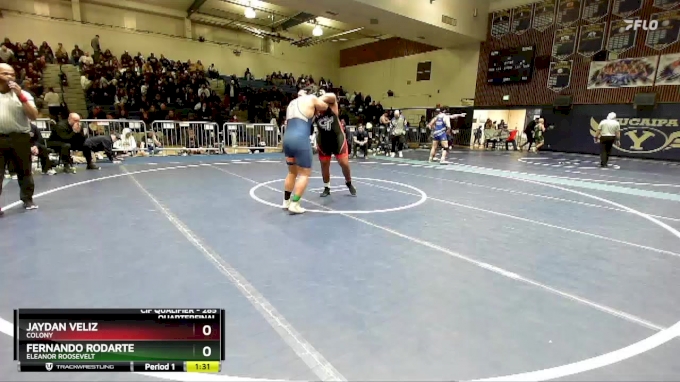 285 lbs Quarterfinal - Jaydan Veliz, Colony vs Fernando Rodarte ...