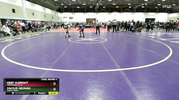 120 lbs Cons. Round 2 - Abby Albright, Frontenac HS JV vs Favour Abunaw ...