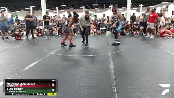 130 lbs Round 7 (8 Team) - Miranda Lencrerot, Glasgow WA vs Amir Perry ...