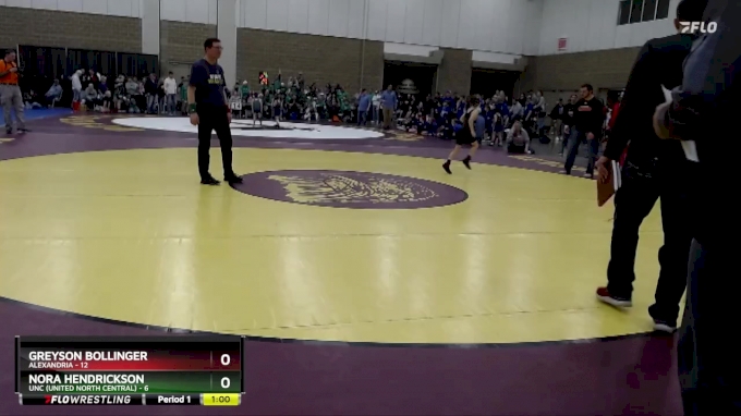 60 lbs Placement (4 Team) - Nora Hendrickson, UNC (United North Central) vs Greyson Bollinger ...