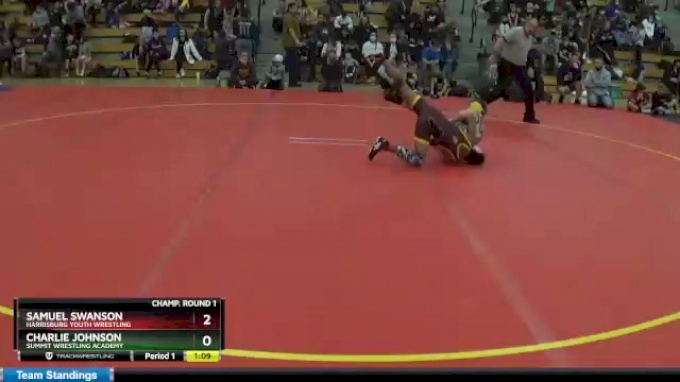 110 lbs Champ. Round 1 - Samuel Swanson, Harrisburg Youth Wrestling vs ...