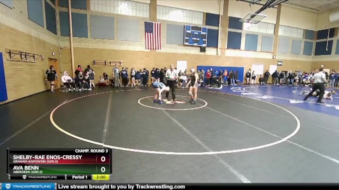 130lbs Champ. Round 3 - Shelby-Rae Enos-Cressy, Graham-Kapowsin (Girls ...