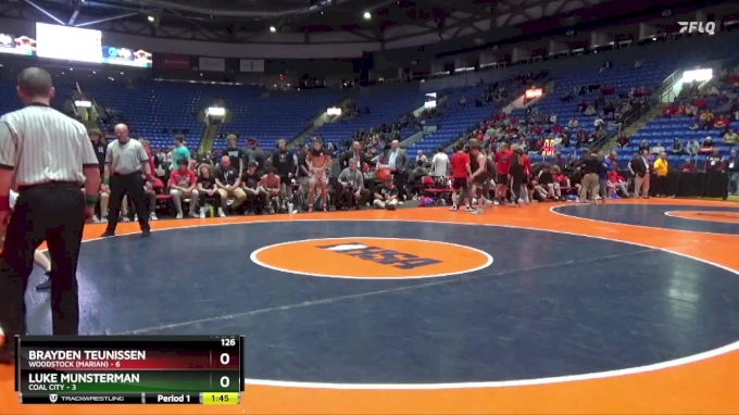 126 lbs Finals (8 Team) - Luke Munsterman, Coal City vs Brayden ...