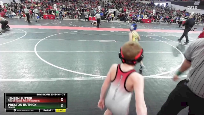 75 lbs Champ. Round 1 - Jensen Sutter, Mount Horeb Area Wrestling vs ...