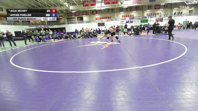 207 lbs 1st Place Match - Jaycee Foeller, Iowa vs Julia Richey, Simon ...