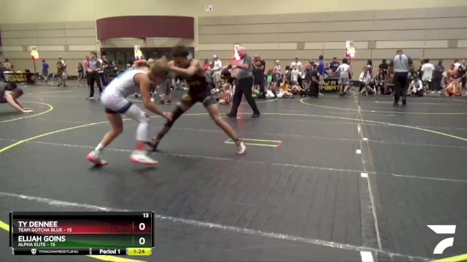 155 lbs Quarterfinals (8 Team) - Ty Dennee, Team Gotcha Blue vs Elijah ...