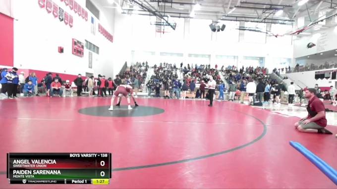 138 lbs Champ. Round 1 - Paiden Sarenana, Monte Vista vs Angel Valencia ...