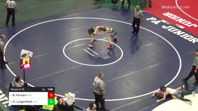 103 lbs Round Of 16 - Bennett Ferraro, Pine-Richland vs Ej Lingenfield ...