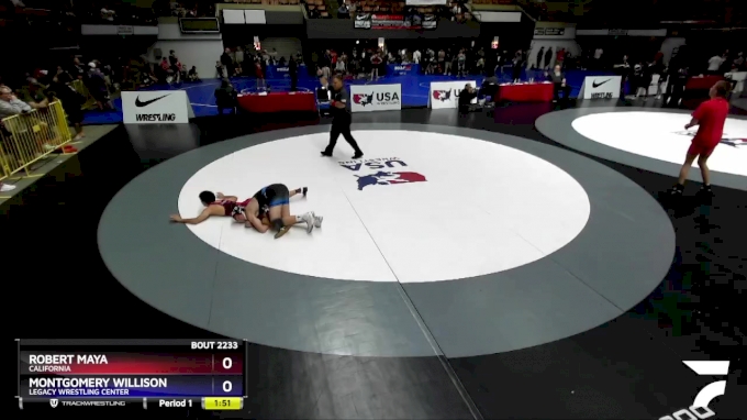 130 lbs Cons. Semi - Robert Maya, California vs Montgomery Willison ...