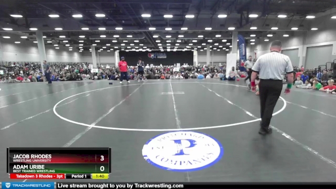 106 lbs Champ. Round 1 - Adam Uribe, Best Trained Wrestling vs Jacob ...