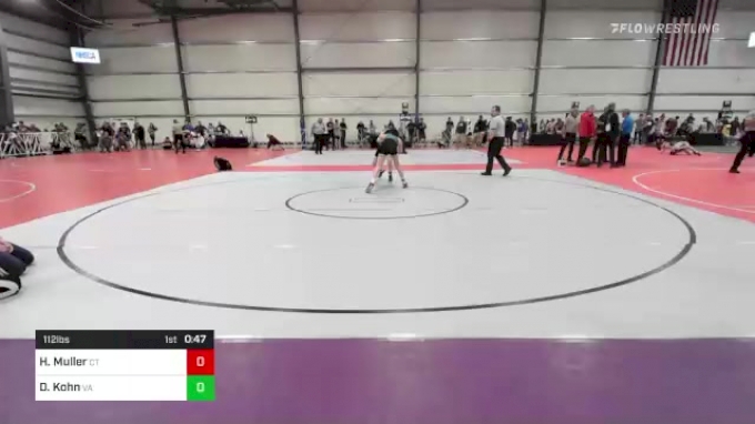 112 lbs Consi Of 16 #1 - Harrison Muller, CT vs Dustin Kohn, VA