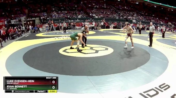 D1-144 lbs Champ. Round 1 - Luke Evensen-Hein, Walsh Jesuit vs Ryan ...