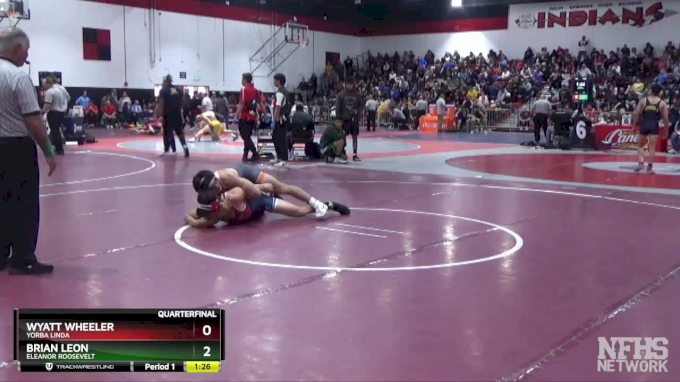 152 lbs Quarterfinal - Wyatt Wheeler, Yorba Linda vs Brian Leon ...