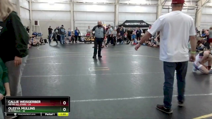 110 lbs Round 3 (4 Team) - Olesya Mullins, MI Pitbulls vs Callie ...