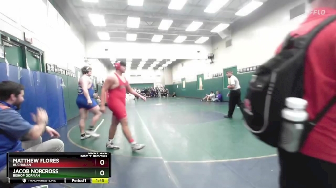 285 lbs Champ. Round 3 - Matthew Flores, Buchanan vs Jacob Norcross ...