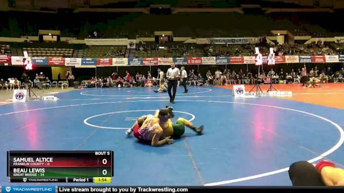 144 lbs Champ - Round 1 (16 Team) - Beau Lewis, Great Bridge vs Samuel ...