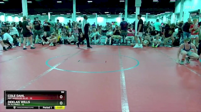 96 lbs Round 5 (6 Team) - Cole Dahl, Mat Warriors Blue vs Deklan Wills ...