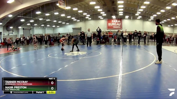 98 lbs Cons. Semi - Nasir Preston, Flex Wrestling vs Tanner McCray ...