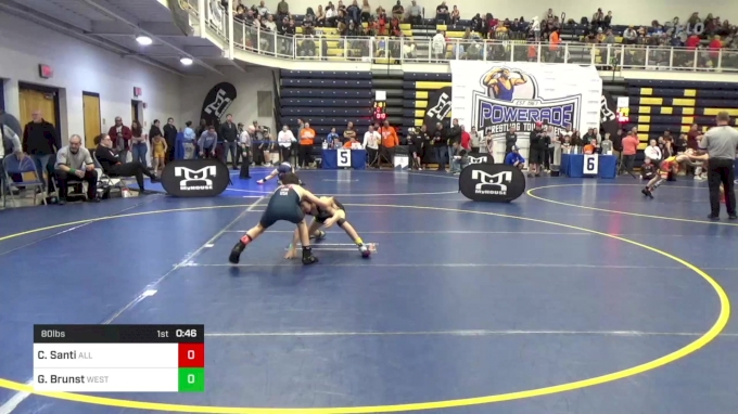 80 lbs Consy 2 - Coleson Santi, All American vs Gio Brunst, Westshore