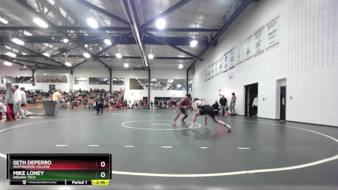 149 lbs Champ. Round 2 - Mike Loney, Indiana Tech vs Seth Deperro ...