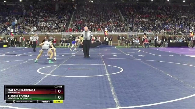 D2-113 lbs Champ. Round 1 - Ruben Rivera, John Glenn HS (Bay City) vs ...