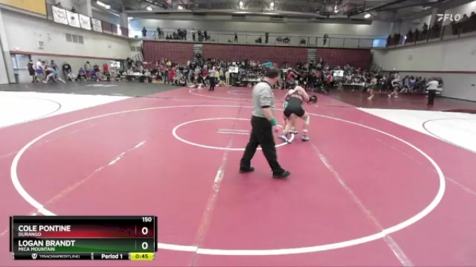 150 lbs Cons. Round 3 - Cole Pontine, Durango vs Logan Brandt, Mica ...
