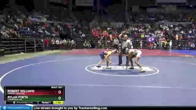 93 lbs Cons. Round 2 - Robert Williams, Harvey Twisters vs Rylan Poeta ...