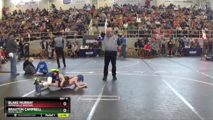 63 lbs Quarterfinal - Blake Murray, Waynesville Spartans vs Braxton ...