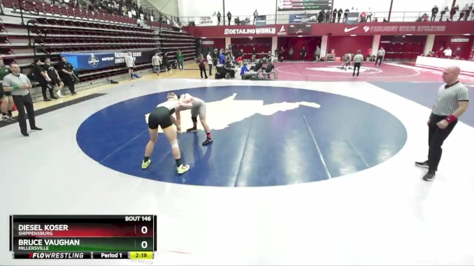 197 lbs Quarterfinal - Diesel Koser, Shippensburg vs Bruce Vaughan ...