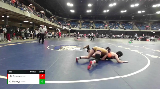 135 lbs Semifinal - Brianna Bynum, Sherrard vs Christina Marogy ...