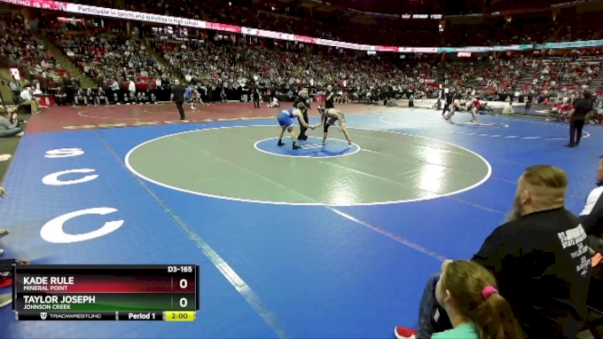 D3-165 lbs Semifinal - Taylor Joseph, Johnson Creek vs Kade Rule ...