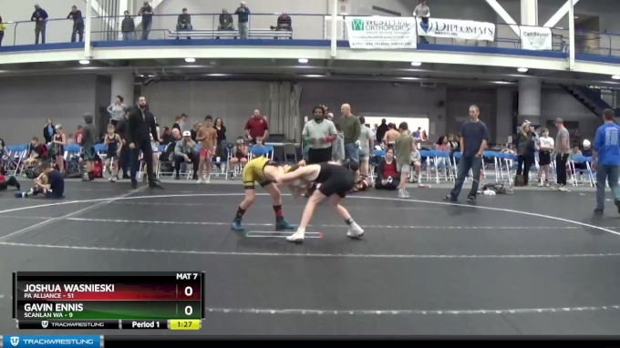 96 lbs Round 2 (8 Team) - Joshua Wasnieski, PA Alliance vs Gavin Ennis ...
