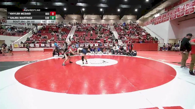 JH 102 lbs Champ. Round 3 - Khyler McDaid, DEL CITY vs Salma Martinez ...