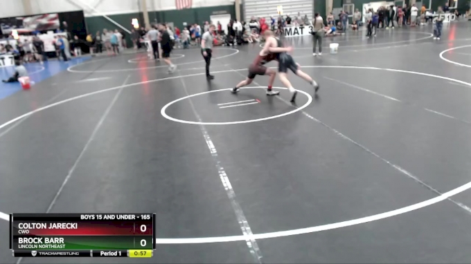 165 lbs Cons. Round 3 - Brock Barr, Lincoln Northeast vs Colton Jarecki ...