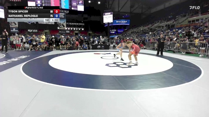 157 lbs Champ. Rd Of 64 - Tyson Spicer, OH vs Nathaniel Replogle, PA