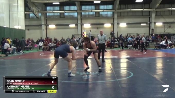 197 lbs Cons. Round 1 - Dean Omirly, Wesleyan University (Connecticut ...
