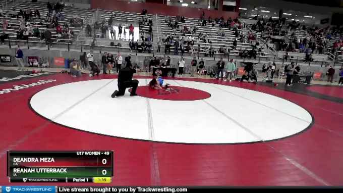 49 lbs Champ. Round 3 - Deandra Meza, CA vs Reanah Utterback, IA