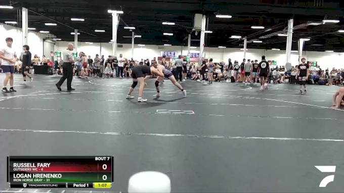 145 lbs Round 3 (6 Team) - Russell Fary, Outsiders WC vs Logan Hrenenko ...