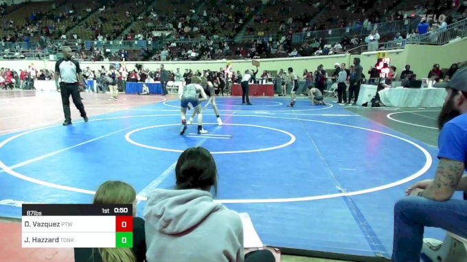 87 lbs Consi Of 16 #1 - Dylan Vazquez, Pryor Tigers Wrestling vs Jayden ...